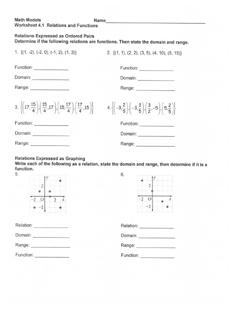 Graphing Simple Rational Functions Worksheet | PDF | Asymptote ...