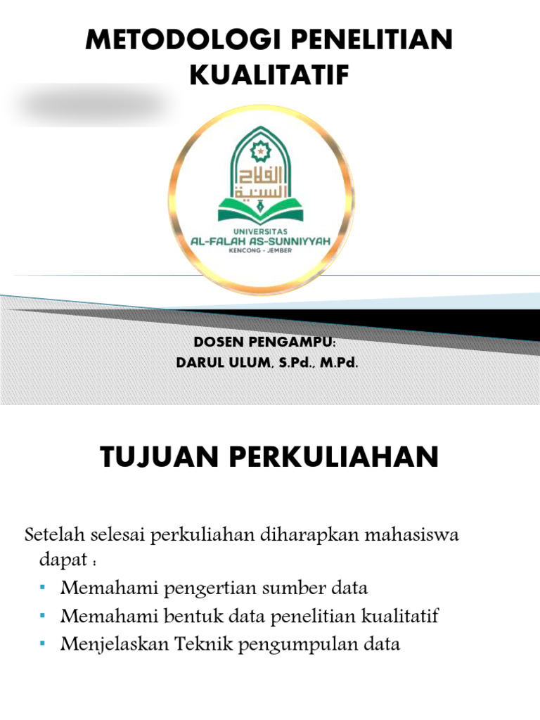 Metopen Kualitatif Pert 4 | PDF