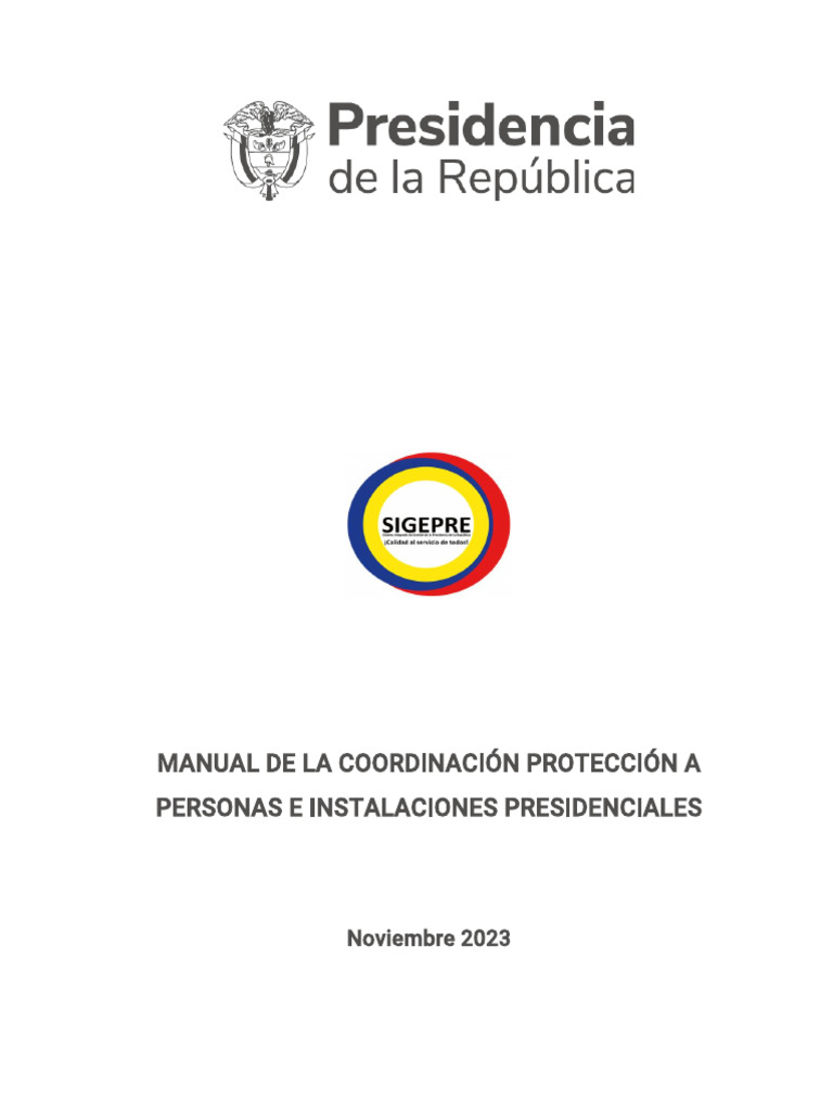 M-Sa-4 Manual de La Coordinaci - N Protecci - N A Personas e Instalaciones Presidenc | PDF | La ...