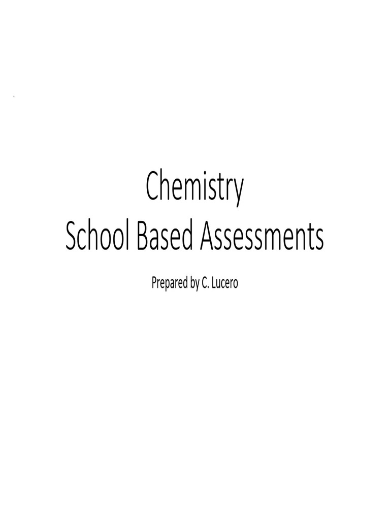 School Based Assessments | PDF | Technology & Engineering