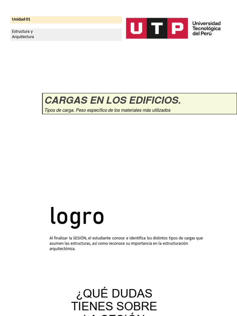 S03 - Cargas en Los Edificios | PDF | Deformación (ingeniería) | Física Aplicada e ...