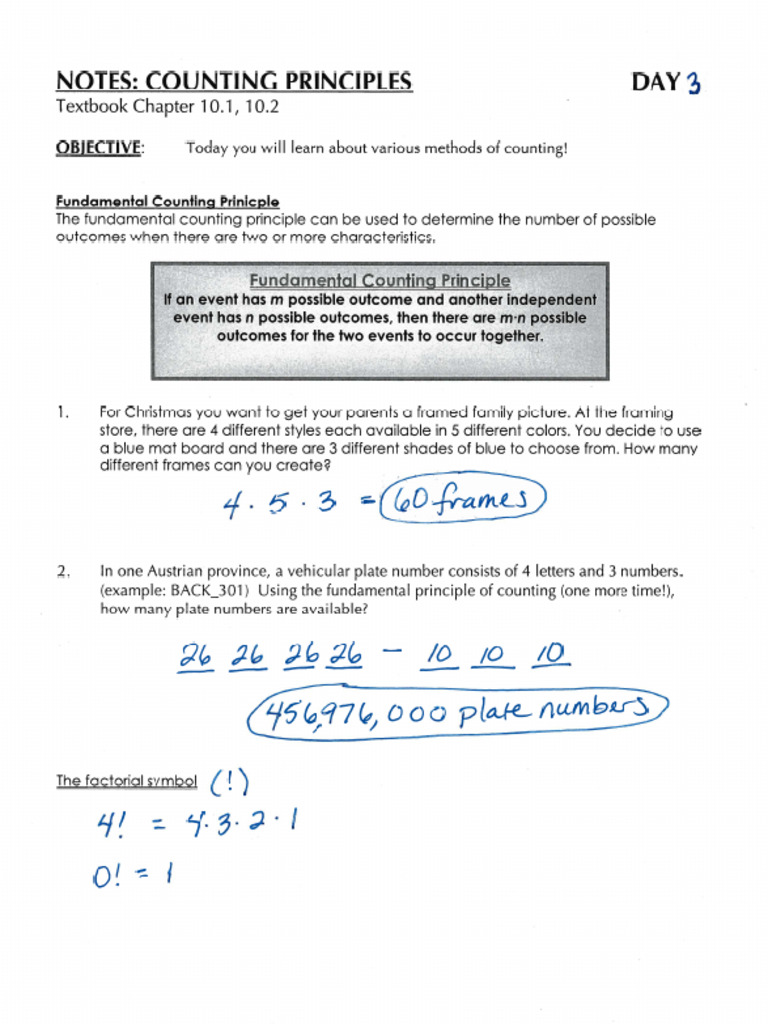 7 Counting Principles | PDF