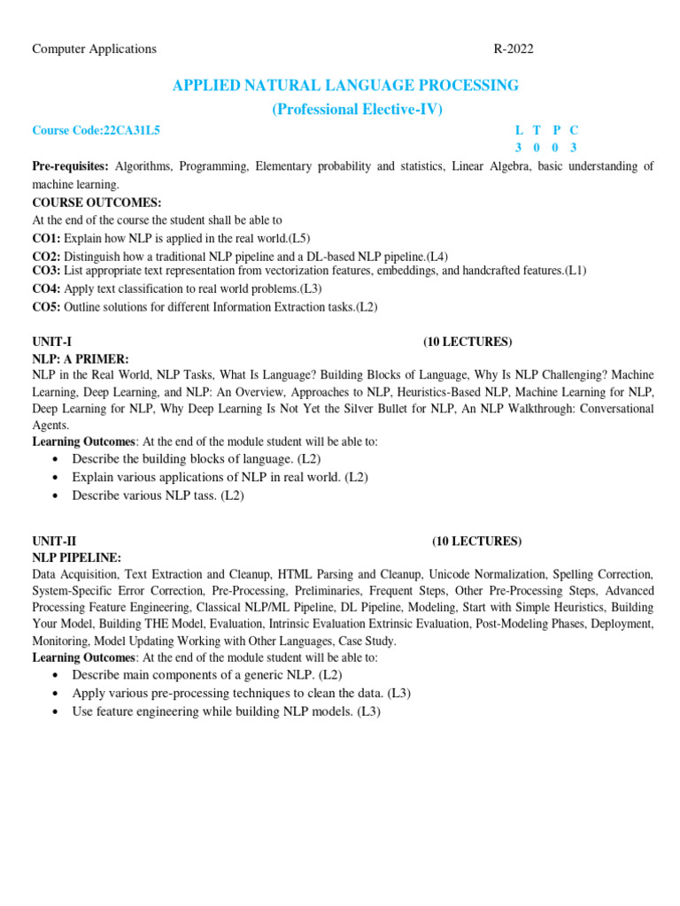 Applied Natural Language Processing | PDF | Statistical Classification | Machine Learning