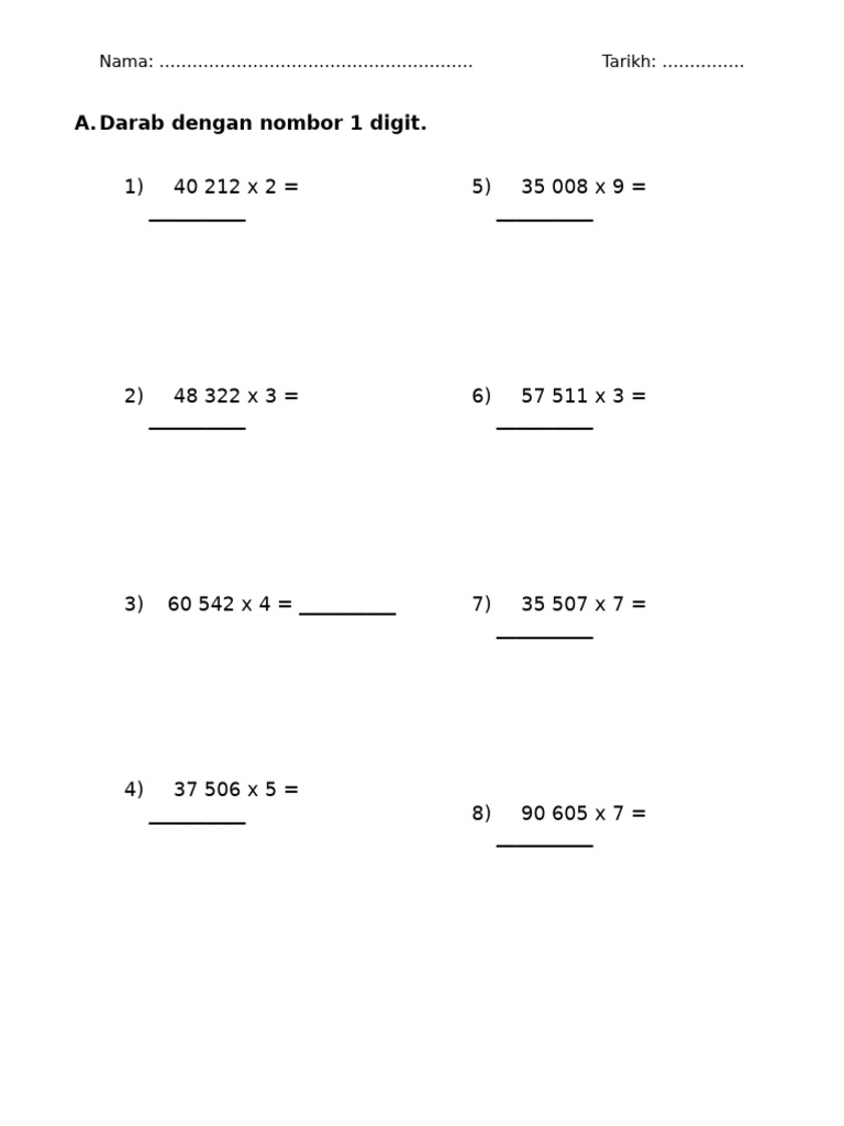 Latihan Darab Tahun 5 Pdf