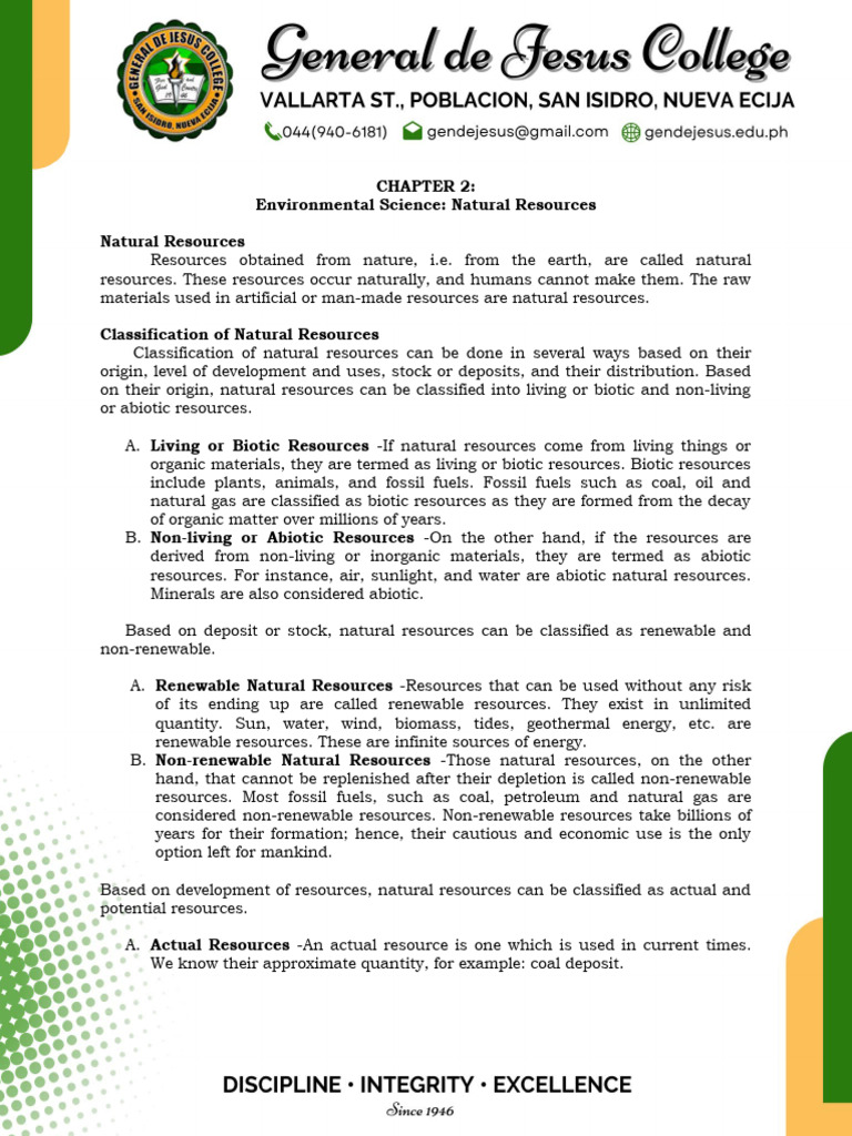 Chaprter 2: Environmental Science | PDF | Renewable Energy | Petroleum