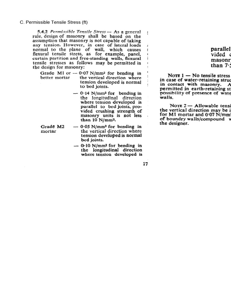 Masonry Design Sheet Reviewed | PDF | Masonry | Stress (Mechanics)