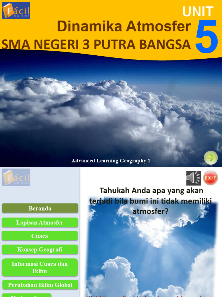 Geografi X Unit 5 Atmosfer | PDF | Kajian Bahasa Asing | Sains & Matematika