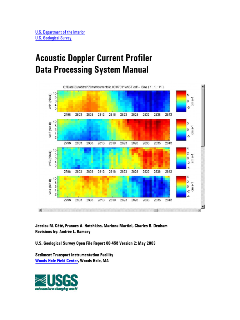 Acoustic Doppler Current Profiler Data Processing System Manual | PDF ... Acoustic Doppler Current Profiler Data Processing System Manual | PDF ...