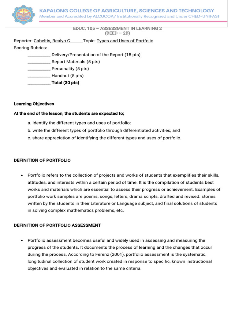 Share CABELTIS REALYN C. REPORT AIL 2 | PDF