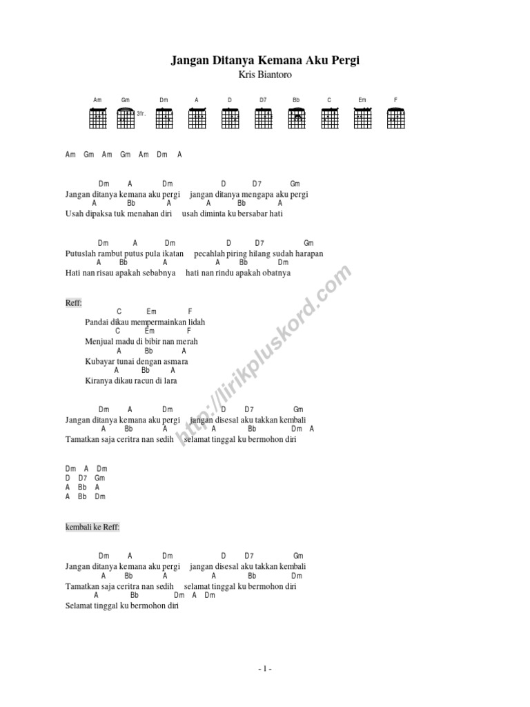 Jangan Ditanya Kemana Aku Pergi | PDF