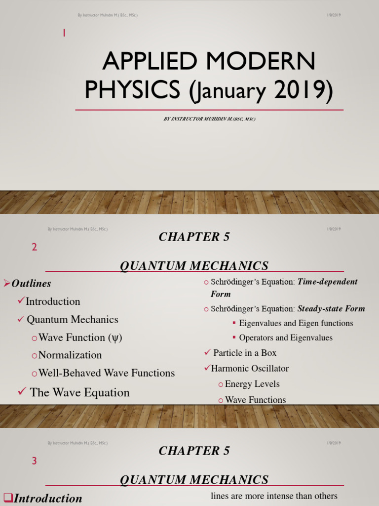 Modern Physics Chapter 5 (Physics) | PDF | Wave Function | Waves