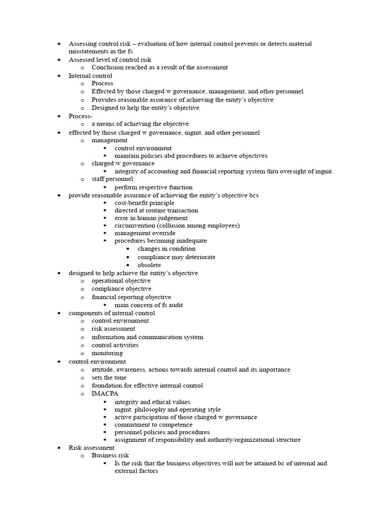Chap 6 - Consideration of Internal Control | PDF | Internal Control | Audit
