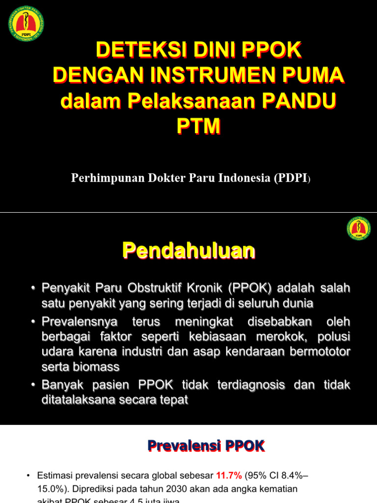 Deteksi Dini PPOK dengan PUMA | PDF | Pengembangan Diri | Kesehatan Holistik