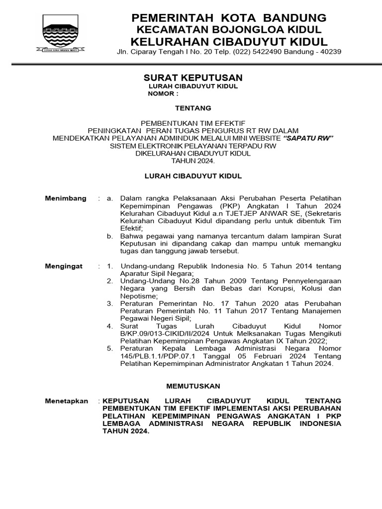Sk-Tim-Efektif-Aksi-Perubahan-1 Tjetjep Anwar Fixed | PDF | Karier & Perkembangan