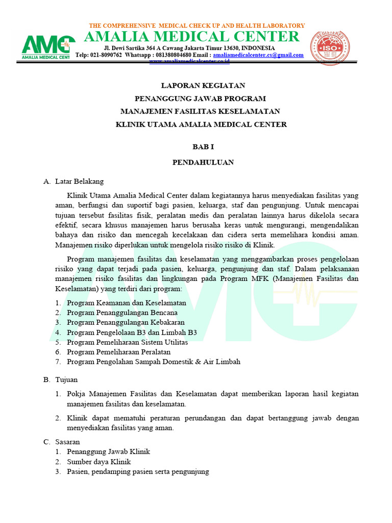 Laporan Kegiatan Program MFK | PDF