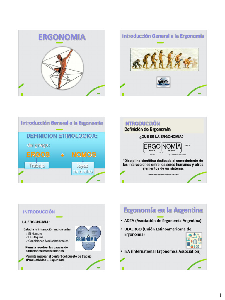 01 Introduccion A La Ergonomia Pdf Factores Humanos Y Ergonomía