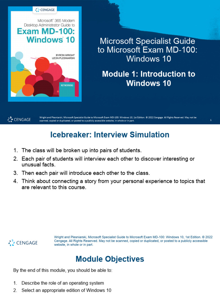 Win10 MD100 PPT Mod1 Final | PDF | Windows 10 | Microsoft Windows