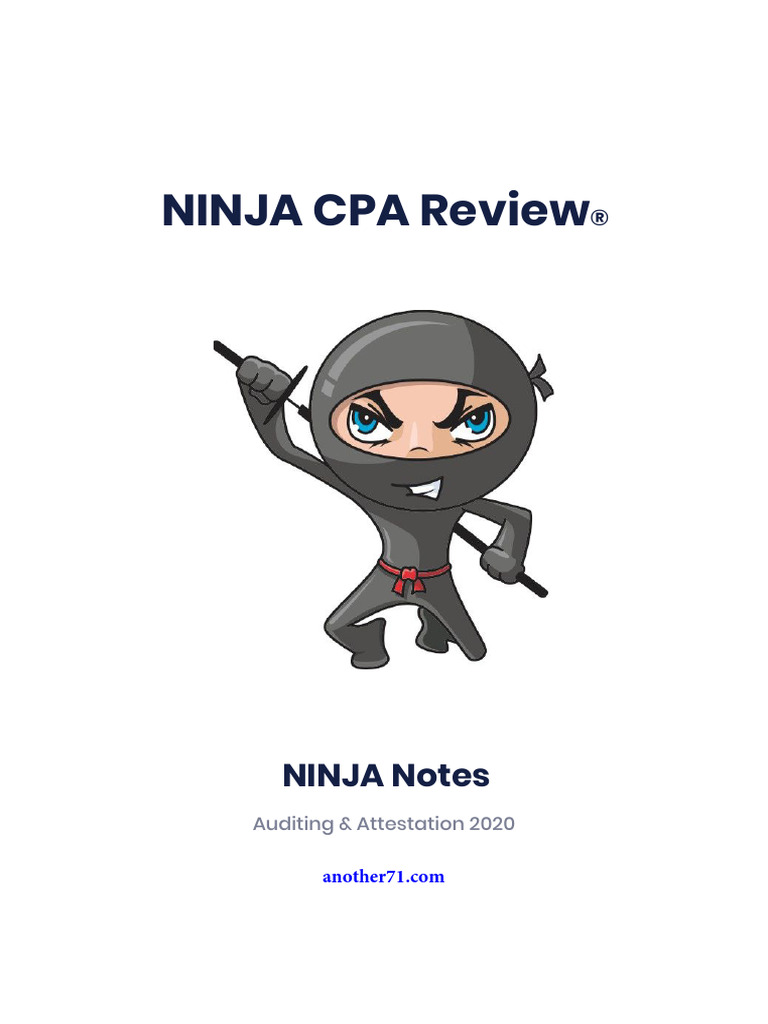 NINJA CPA Review AUD Notes | PDF | Sampling (Statistics) | Financial Audit