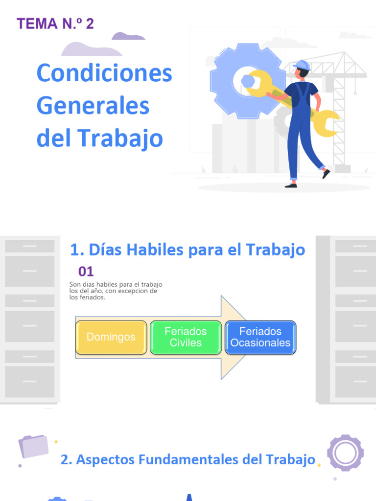 Tema 2 Condiciones Generales Del Trabajo | Descargar gratis PDF ...