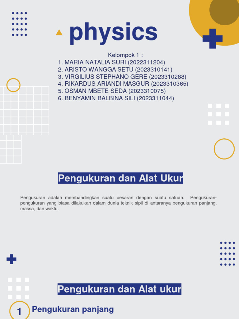Ppt. Tugas 1 Pengukuran, Angka Penting, Dan Notasi Ilmiah Kelompok 1 | PDF