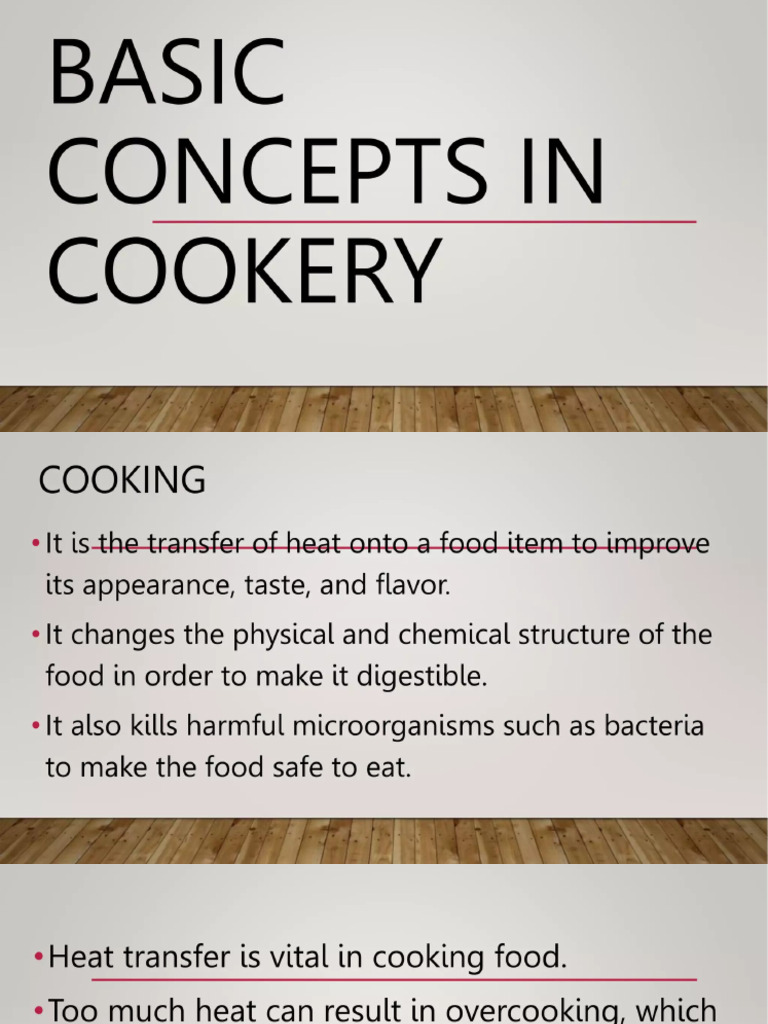 Basic Concepts in Cookery | PDF