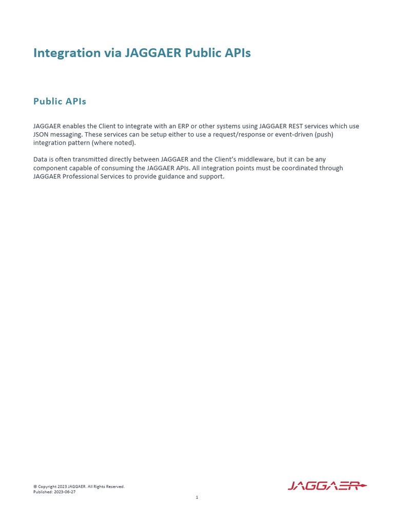 JAGGAER Integration Via JAGGAER Public APIs | PDF | Auction | All ...
