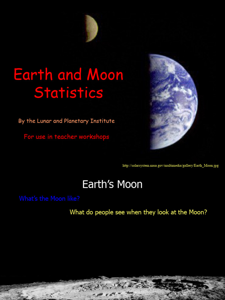 Earth-Moon Distance and Statistics | PDF | Moon | Orbital Inclination