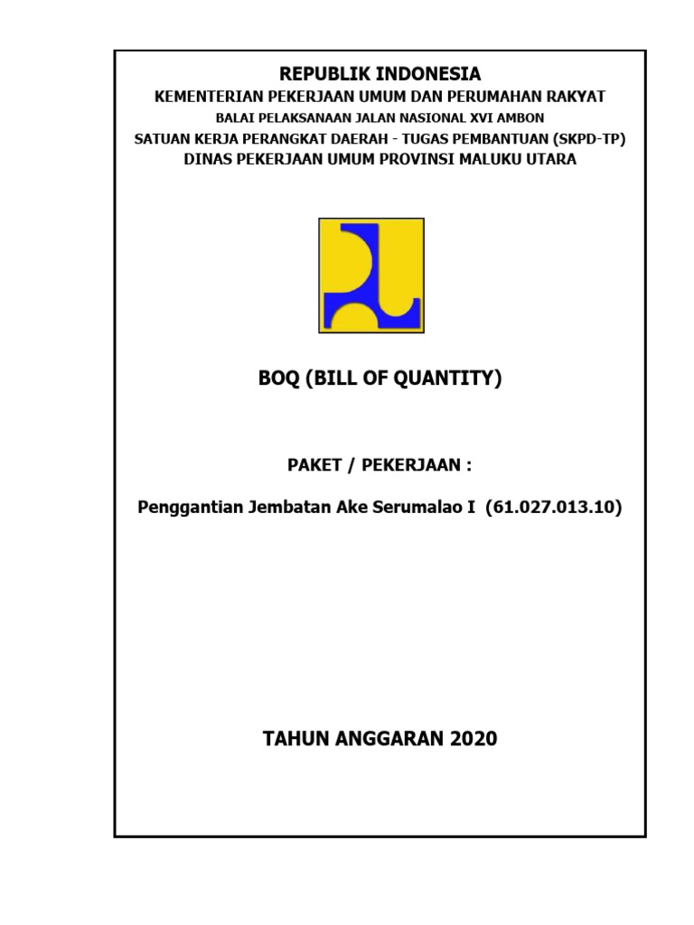 Boq - JBT Ake Serumalao (Edit Pokja) 2020 | PDF