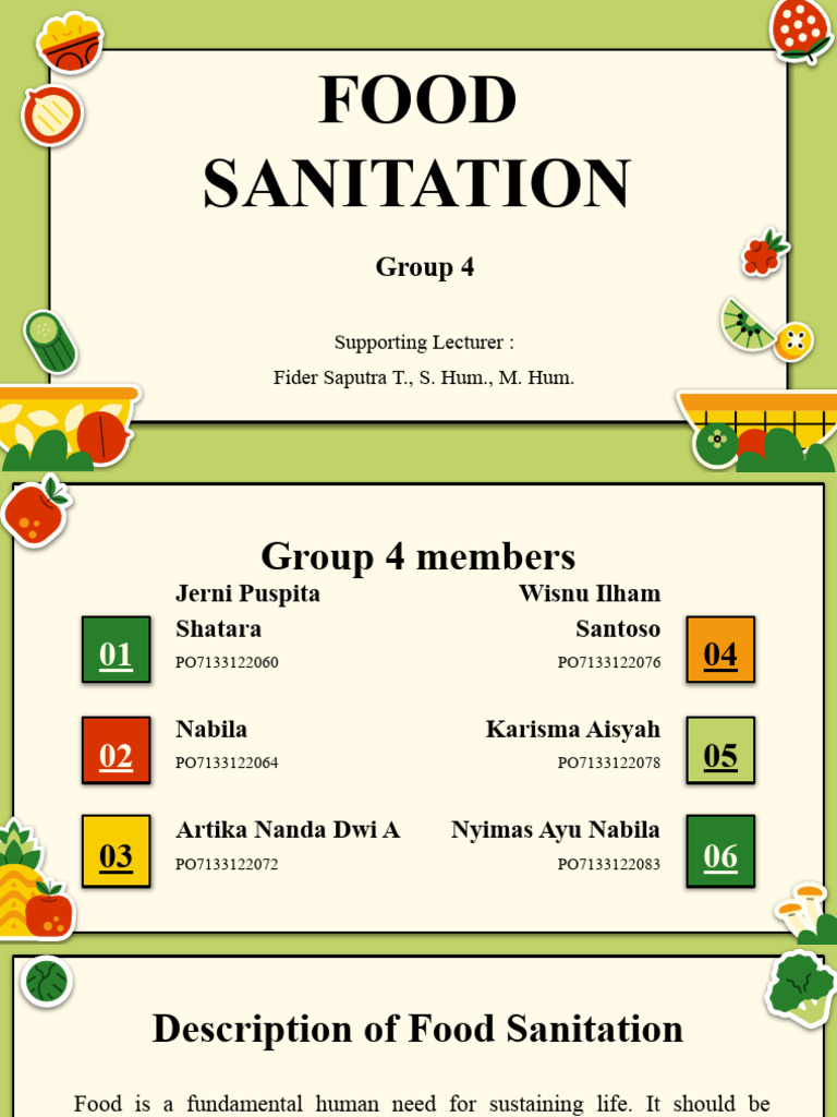 Food Sanitation | PDF | Foods | Food Safety