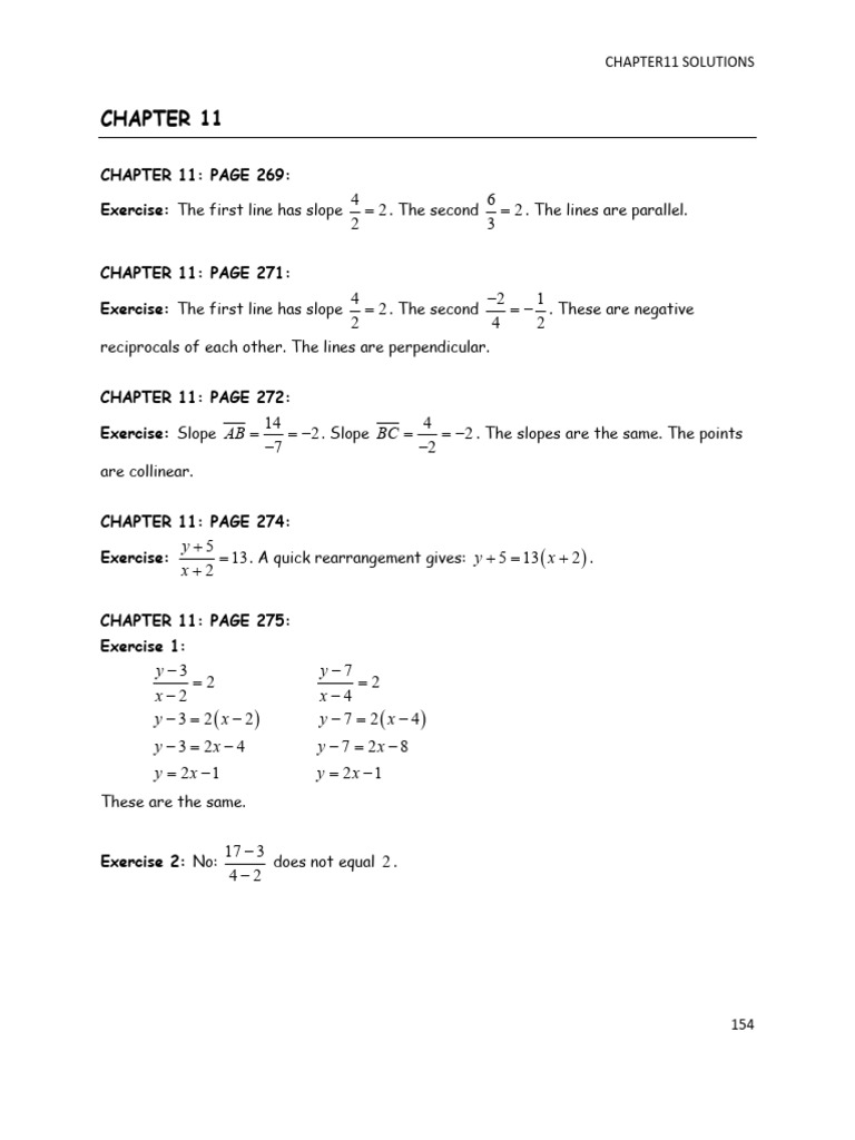 D4.ANS_SlopesEquations_of_Lines_Answer_Key | PDF