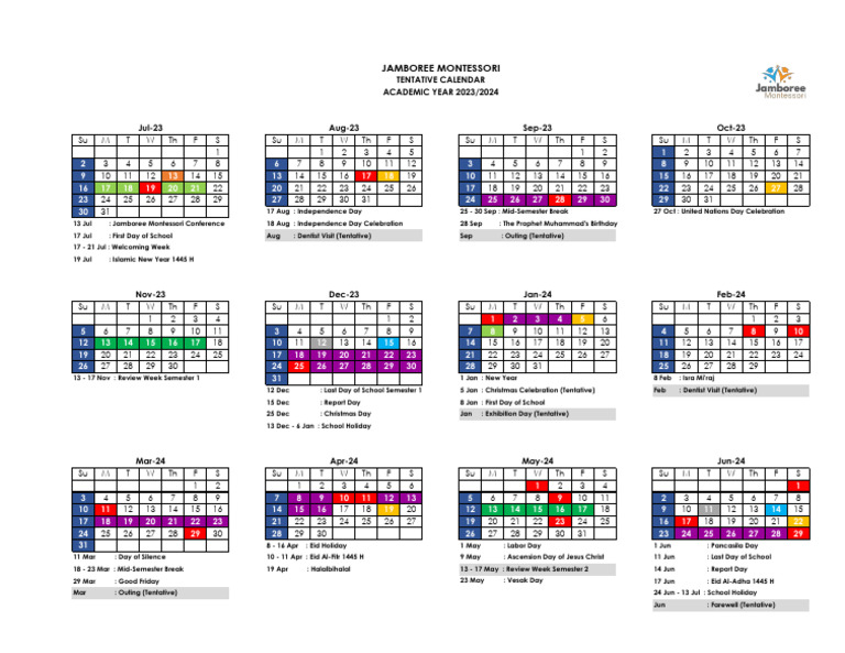 2024 Academic Calendar for Parents | PDF | Holidays | Observances