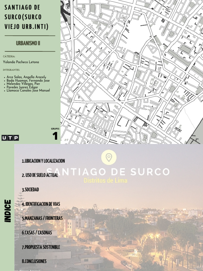 Mapa y Urbanización de Santiago de Surco | PDF | Urbanismo | Transporte