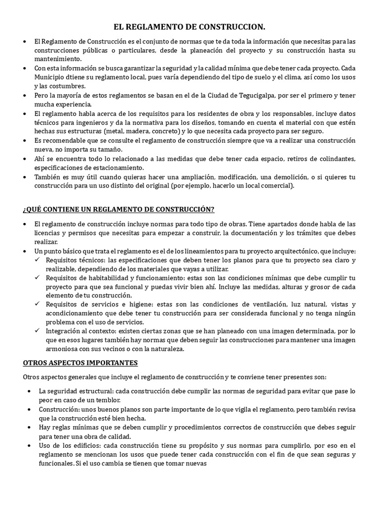 El Reglamento de Construccion | Descargar gratis PDF | Hormigón | edificio