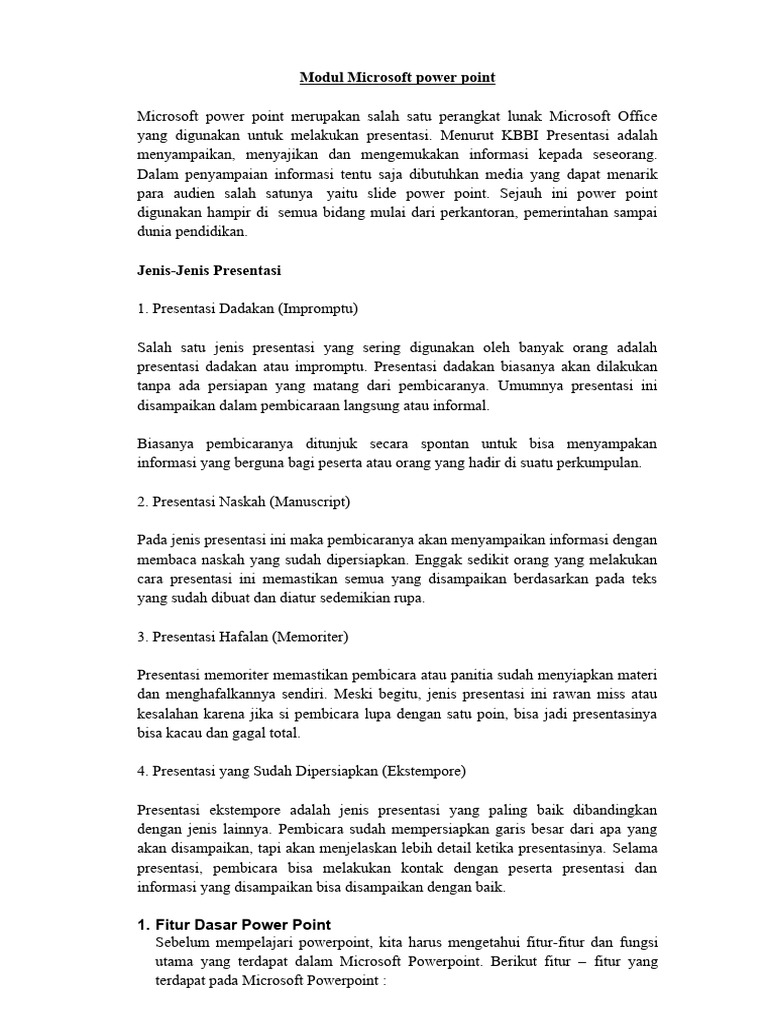 Modul Pengolah Presentasi) | PDF