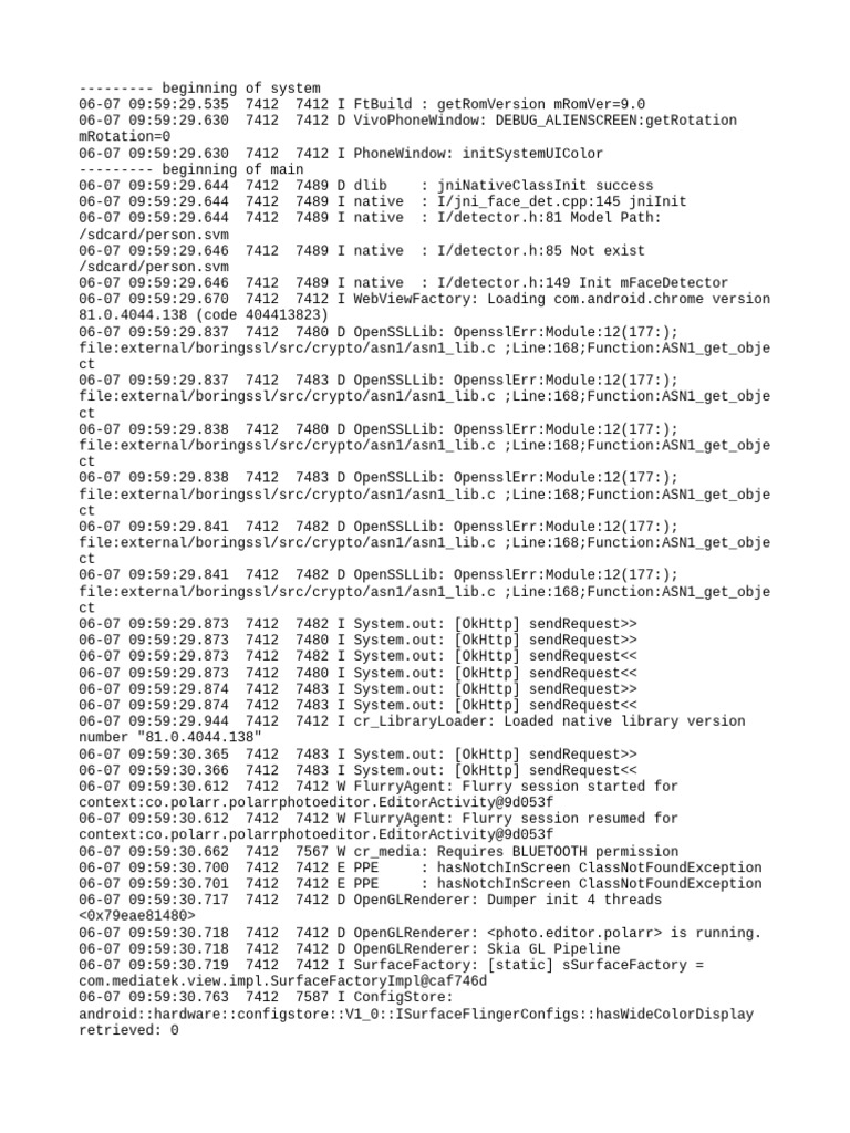 Logcat 1591495169515 | PDF | Software | Computer Programming
