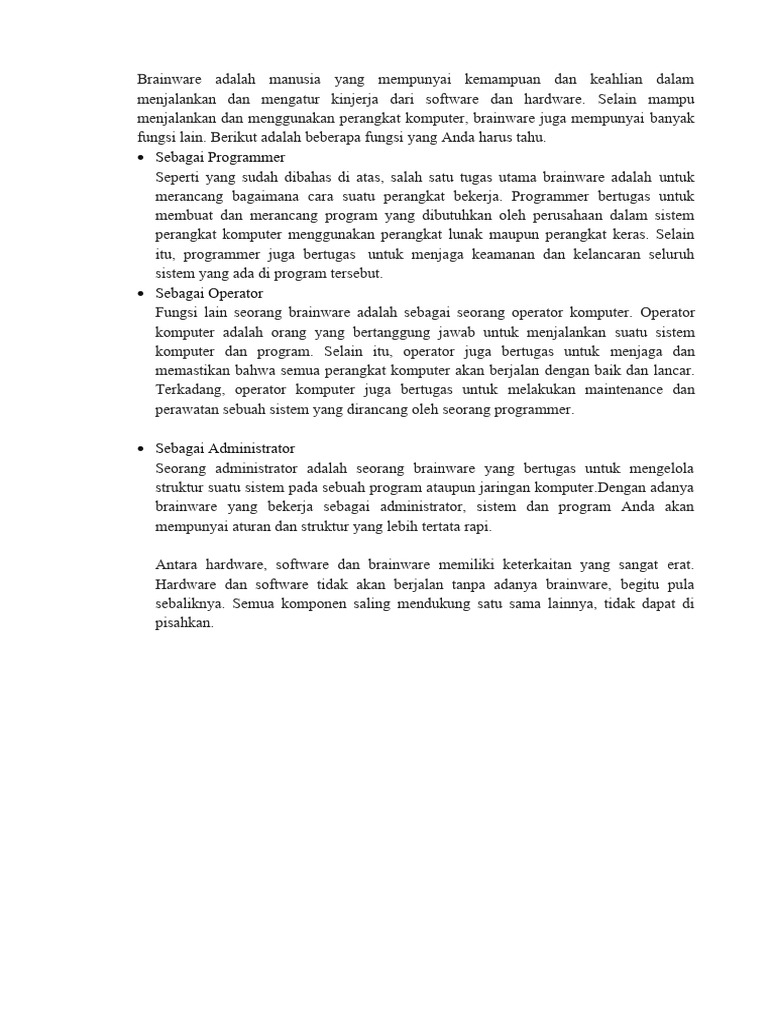 Modul Sistem Komputer (Brainware) | PDF