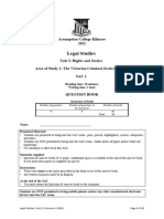 VCE Legal Studies Unit 3 AOS 1 Practice | PDF | Plea | Common Law