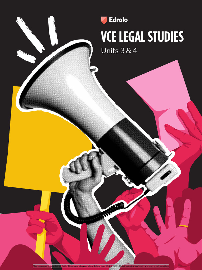 Textbook - VCE Legal Studies Units 34 - Edrolo | PDF | Burden Of Proof ...