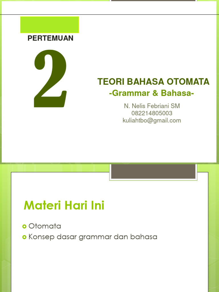 Teori Otomata & Grammar Dasar | PDF | Kajian Bahasa Asing