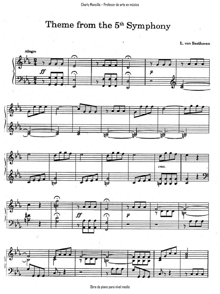 Sinfonia 5 de Beethoven 1 | PDF