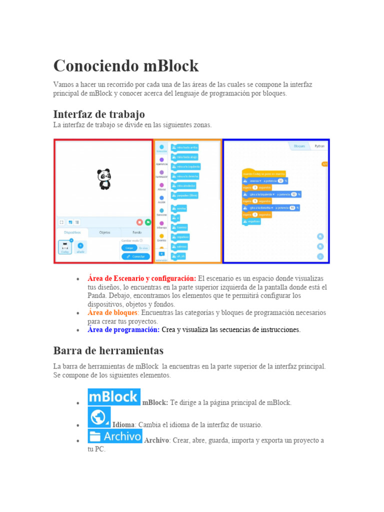 2 Conociendo mBlock | PDF | Programación de computadoras | Interfaz de ...