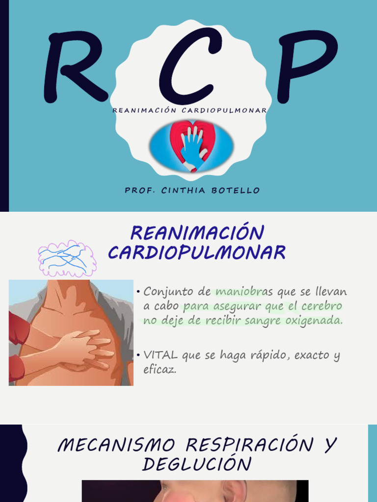 Maniobra de Heimlich + RCP | PDF | Reanimación cardiopulmonar | Medicina CLINICA