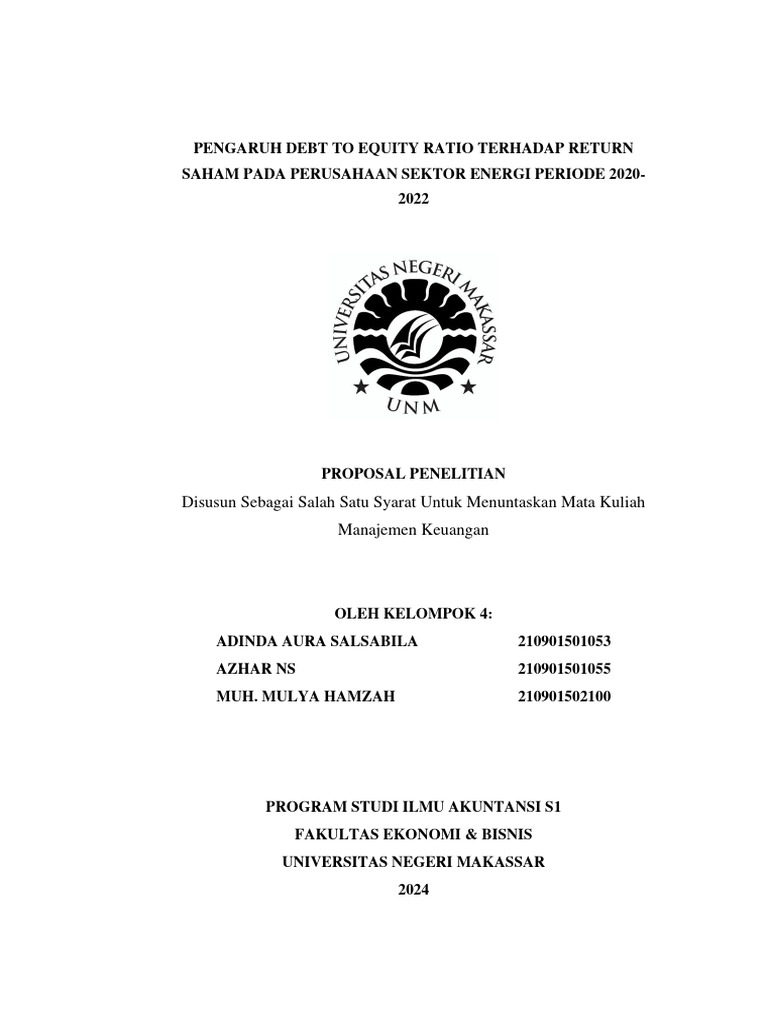 Proposal Manajemen Keuangan - Kelompok 4 - Kelas D | PDF
