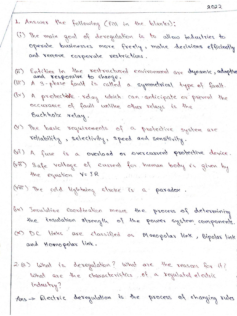 Power System Class Notes | PDF