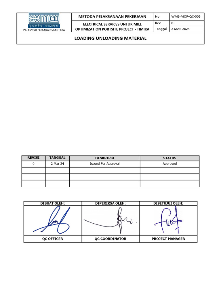 WMS - 003 Loading Unloading Material | PDF