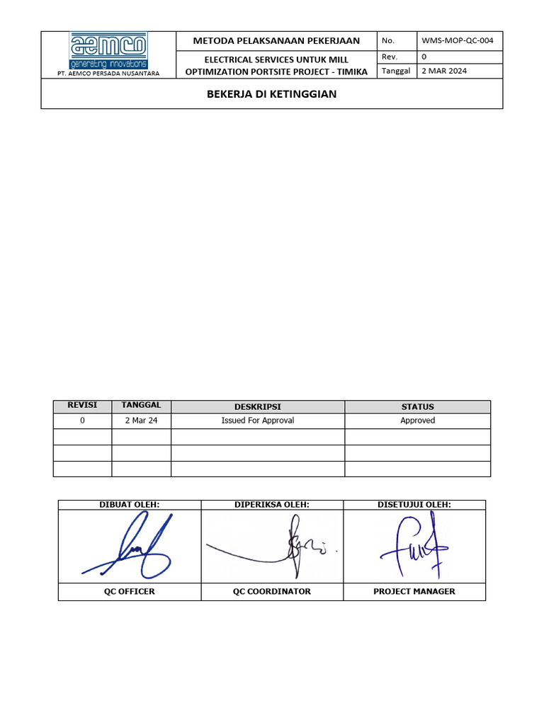 WMS - 004 Bekerja Di Ketinggian | PDF
