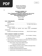 Brgy Assembly Program | PDF