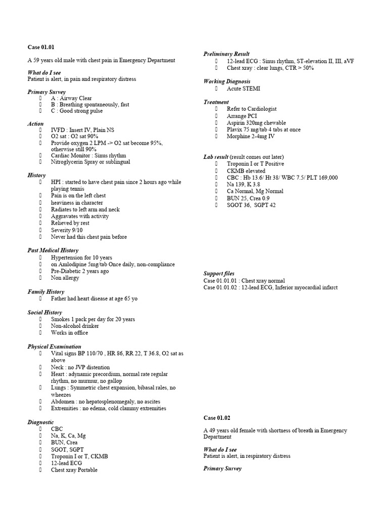Case Cardiology | PDF | Myocardial Infarction | Heart