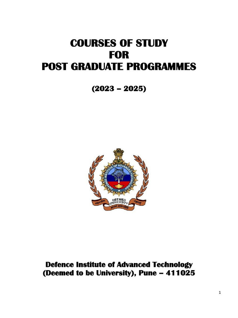 Courses of Study 2023 2025 | PDF | Rocket Engine | Engines