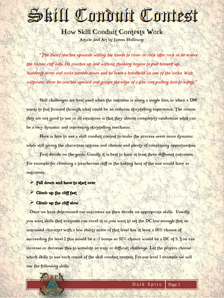 Skill Conduit Contest | PDF | Rock Climbing